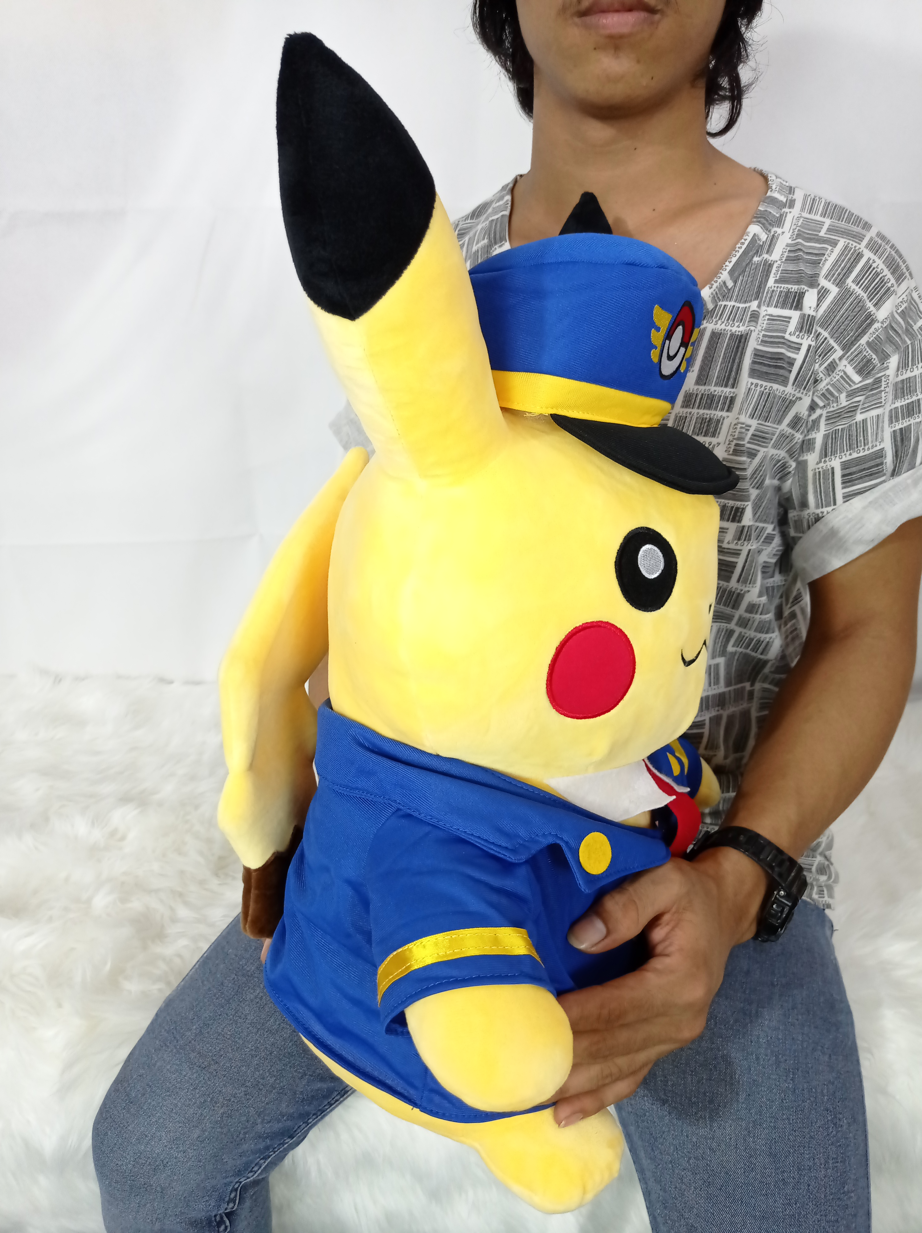 CAPTAIN PIKACHU SOFTTOYS/PLUSHTOYS/KIDSTOYS 50CM 机长皮卡丘娃娃玩具公仔50厘米