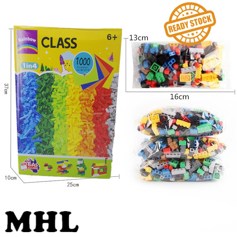 {READY STOCK} 1000 PCS + Base Plate Mix Building Blocks lego Compatible ...